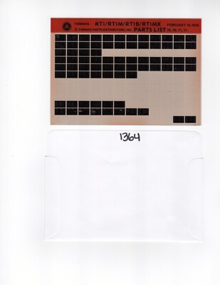 Yamaha '70 71 RT1 RT1M RT1B RT1MX Parts List Manual Microfiche | eBay