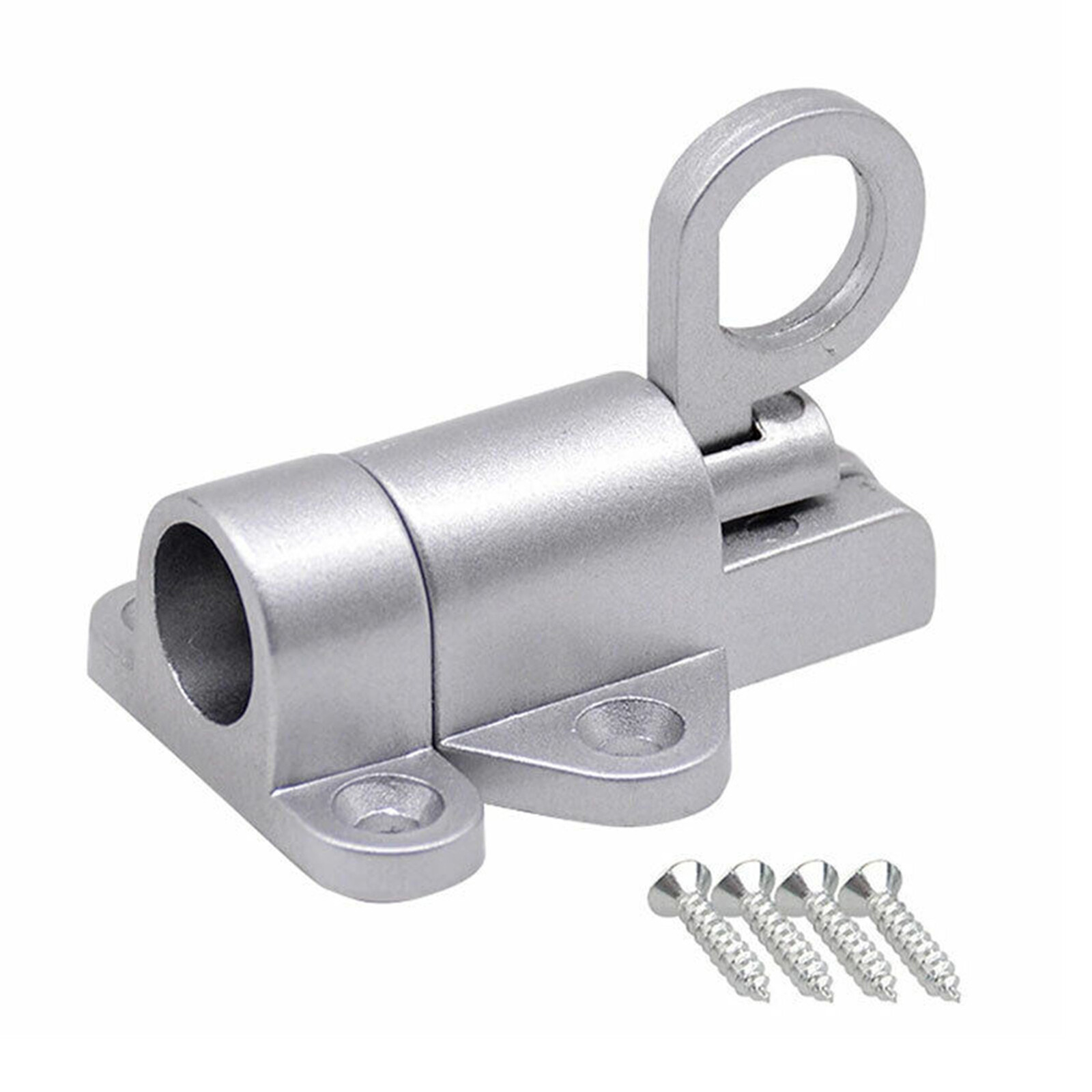 Black/Silver Self Closing Latch Bolt Auto Spring Loaded Door Gate ...
