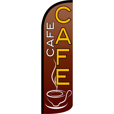 Cafe Caf 3 ft X 11 1/2 ft Windless Swooper Flag | eBay