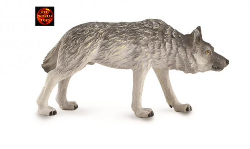 CollectA Timber Wolf Hunting Wildlife Toy Model Figure 88845 Brand New ...
