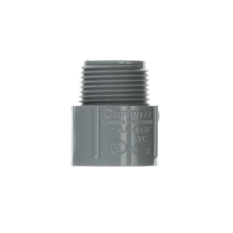 Carlon E943F 1 inch PVC Male Terminal Adapter for Schedule 40 and 80 ...