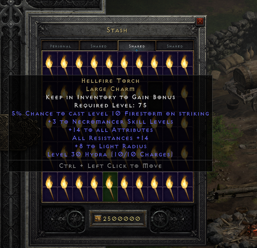 Necromancer Hellfire Torch Necro Diablo II D2R PC Xbox Non Ladder SC | eBay