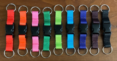 3 Double Header Quick Release Keychains Heavy Duty Nylon Webbing 2 ...