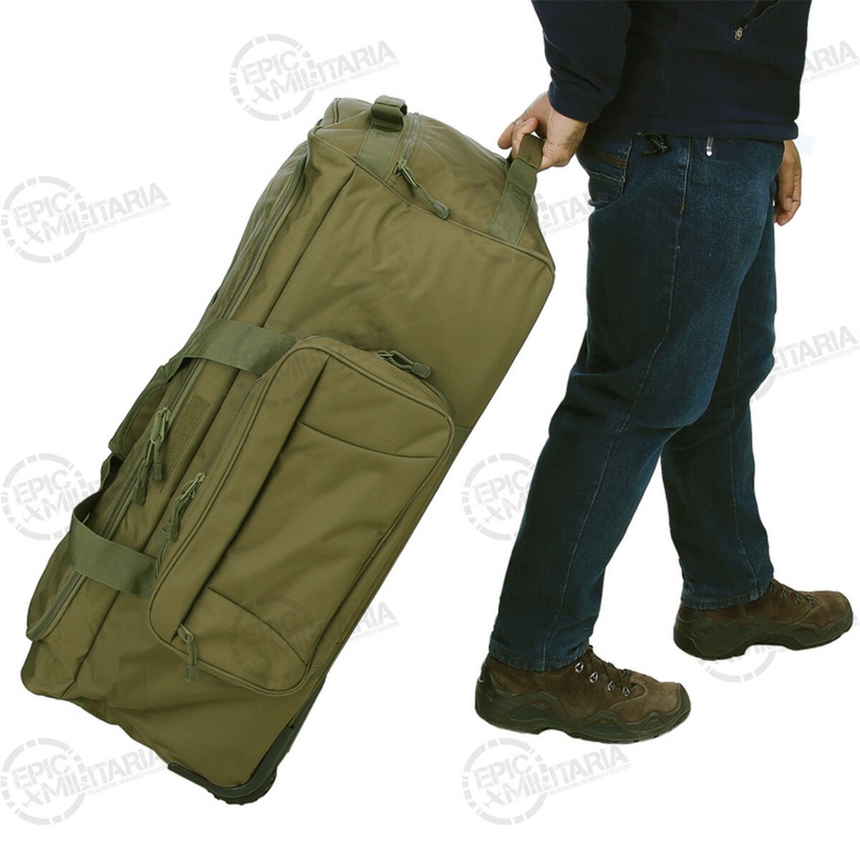 Wheeled 136L Trolley Commando Travel Bag Olive Green Pullalong ...