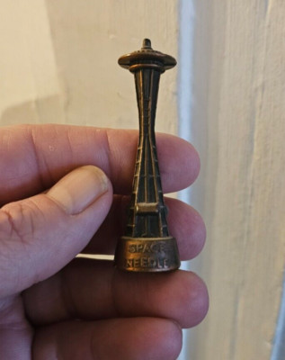 Vintage Space Needle Seattle Washington Brass 2.5" Travel Vacation ...