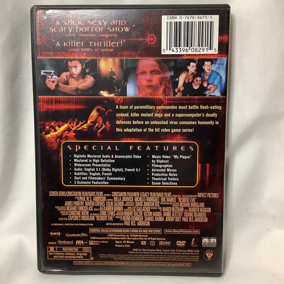 Resident Evil Special Edition DVD Eric Mabius 43396082915| eBay
