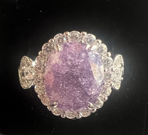 Bomb Party The 2424 Unicorn Ring Sz 10 RBP2424 Amethyst Ice Crystal ...