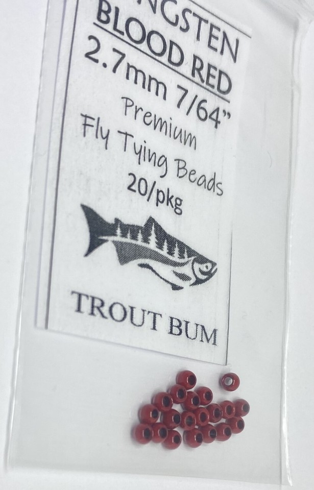 Blood RED tungsten fly tying beads 1/16" 5/64" 3/32" 7/64" 1/8" | eBay