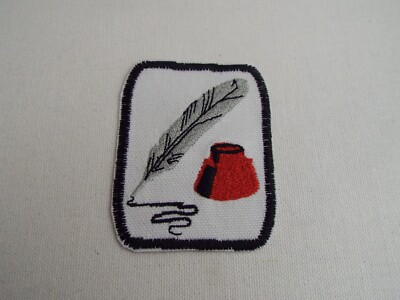 Inkwell Feather Pen 3" Embroidered Iron-on Patch (E35) | eBay