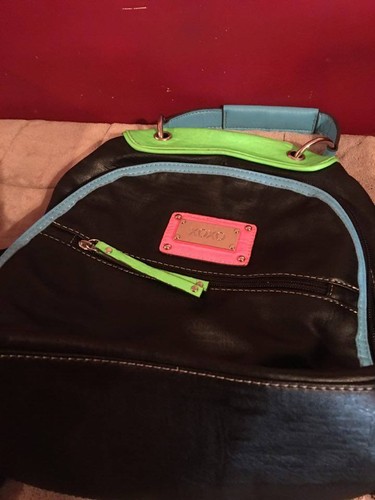 XOXO Black Backpack with Multi-colored Highlights 10" x 10" Front ...
