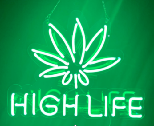 17"x13" New Marijuana Hemp Leaf High Life Weeds Clover Glass Neon Signs ...