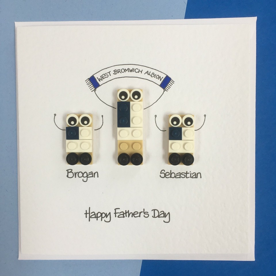 Personalised family any Football team birthday or father's day card ...