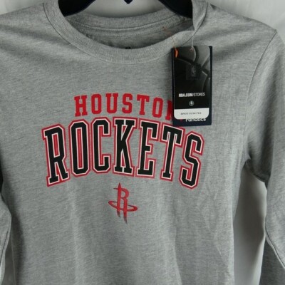 Fanatics Houston Rockets Shirt Youth M NBA Apparel Long Sleeve Athletic ...