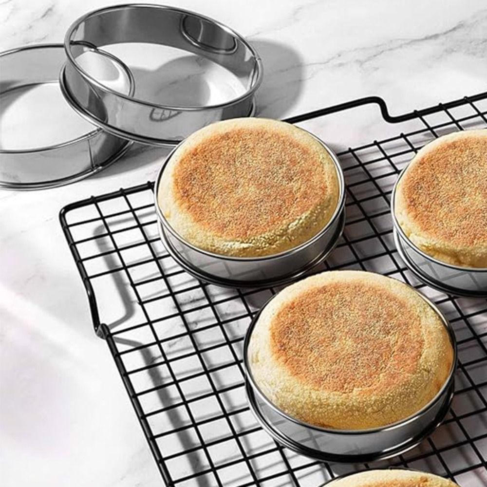 2 Size Mousse Ring 304 Stainless Steel Cake Tart Release Ring Baking | eBay
