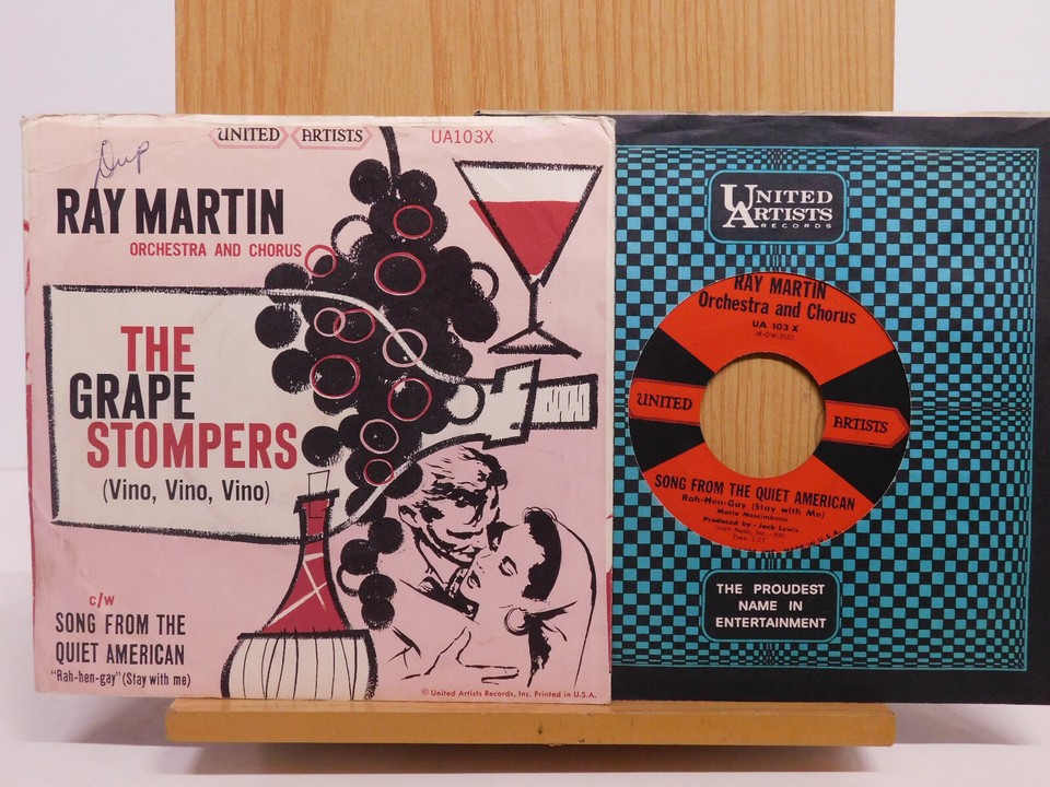 Ray Martin jazz 45 Song From The Quiet American bw The Grape Stompers on United | eBay