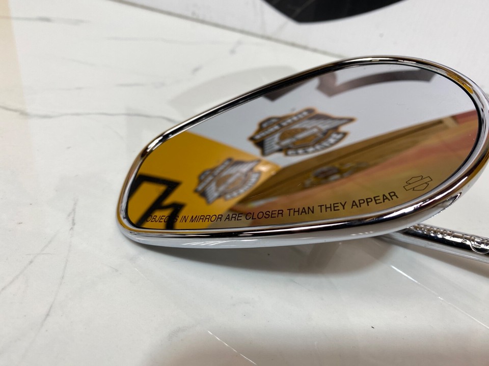 84-26 OEM Harley Short Stem Tear Drop Mirrors Set Touring Dyna Softail ...