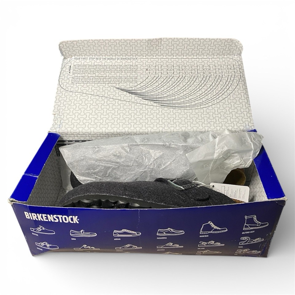 Birkenstock Boston Wool Felt Clogs Anthracite Grey Size 39 US 8 Narrow ...