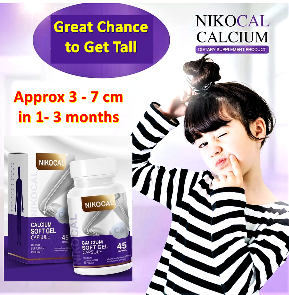 NIKOCAL Calcium Supplement Increase Height Nourish Bone Vitamin 1,500 ...