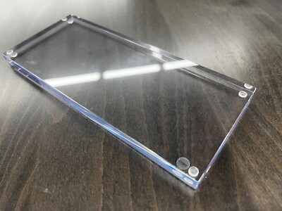 Solid Clear Acrylic Rectangle Block Display Base 8-3/8" x 3-1/2" x 1/2 ...