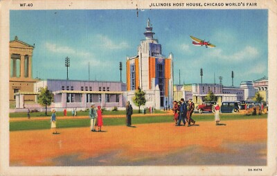 Postcard Chicago, IL: Illinois Host House, 1933 Chicago World's Fair | eBay