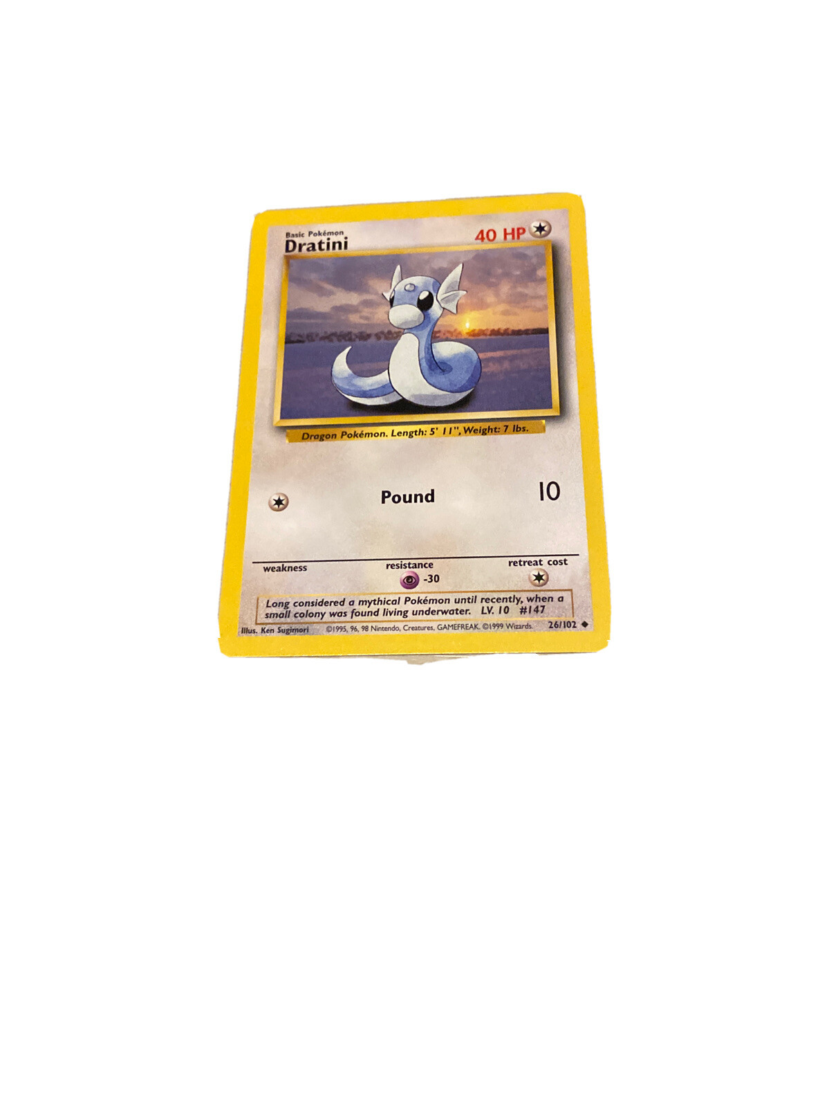 Pokémon TCG Dratini Base Set 26/102 Regular 1st Edition Uncommon | eBay