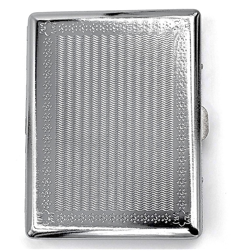 Retro Metal Cigarette Case Double Sided King & 100s Grooved Pattern ...