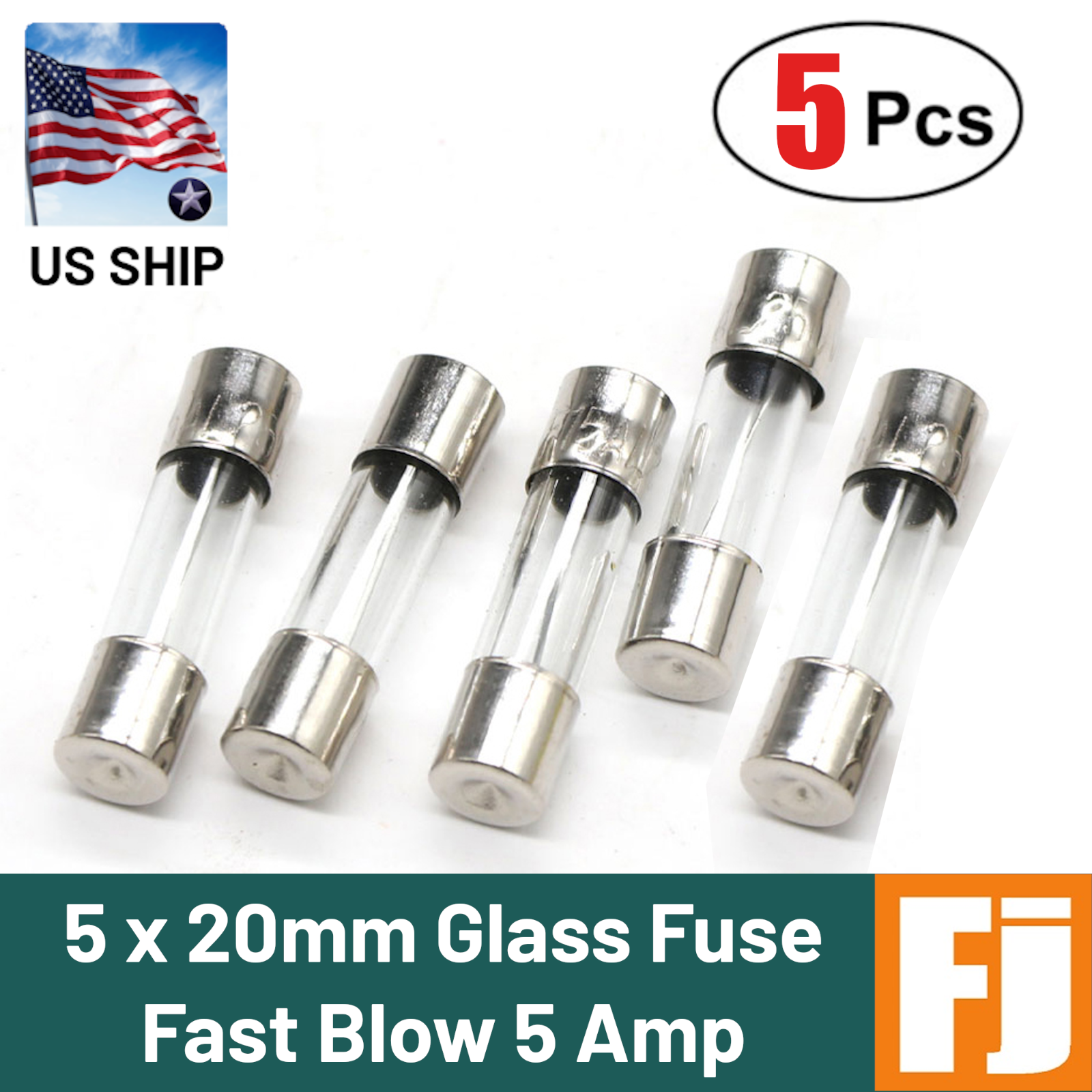 5 Pcs Fast-Blow Fuse 5A 250V Glass Fuses 5 x 20 mm (5 amp) | US Ship | eBay