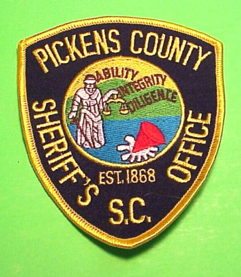 PICKENS COUNTY SOUTH CAROLINA EST. 1868 SC 4 3/4" POLICE PATCH FREE ...