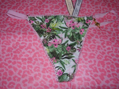 Victoria's Secret Sexy V-String G-String Skimpy Strappy Tropical w ...