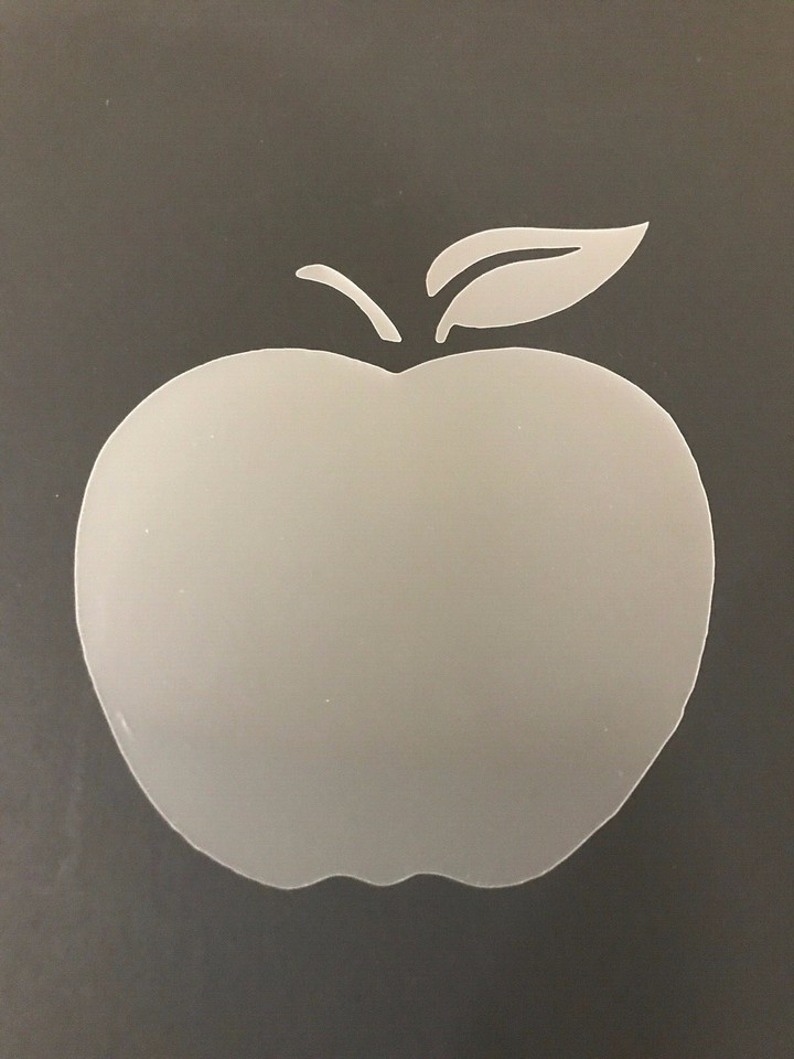 Apple #1 Stencil 10mm or 7mm Thick, Apples, School, Teacher, Fruit ...