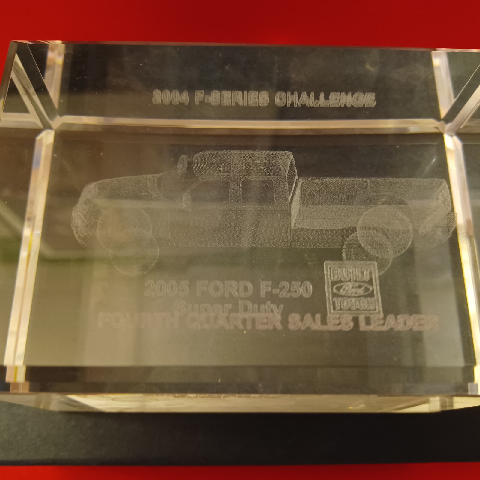 3D Laser Etched Glass Paperweight 2005 F-250 SERIES SALES CHALLENGE ...