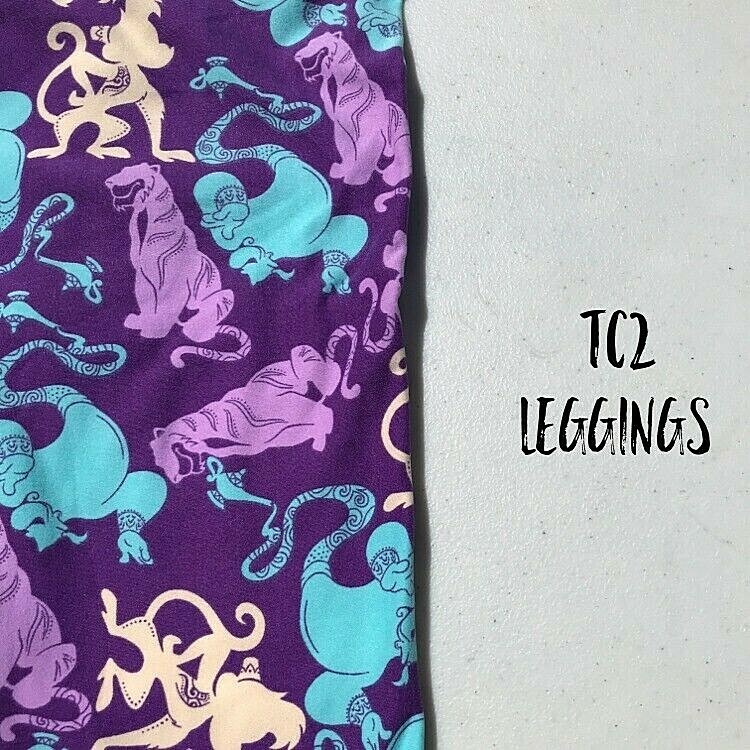 Lularoe Disney Leggings TC2 Size NEW Colorful Aladdin Print Abu Rajah ...