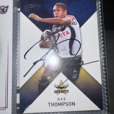 Ray Thompson Signed 2011 NRL Strike card North Queensland Cowboys ...