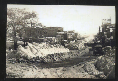 REAL PHOTO SUSANVILLE CALIFORNIA DOWNTOWN STREET SCENE SNOW POSTCARD ...