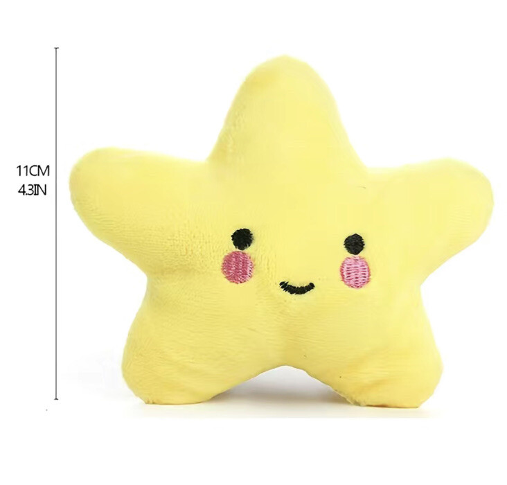 Mini Plush Blue Star with Wink Face Toy Stuffed Animal Cute Decor Toy ...