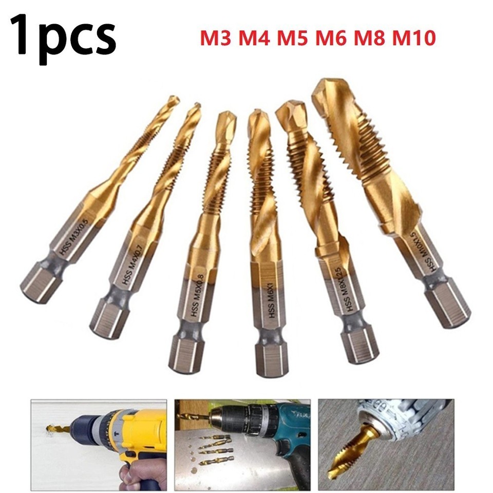 Drill Bit Tap Hex Tools 1pc Tap Threaded Titanium Accessories Compound ...