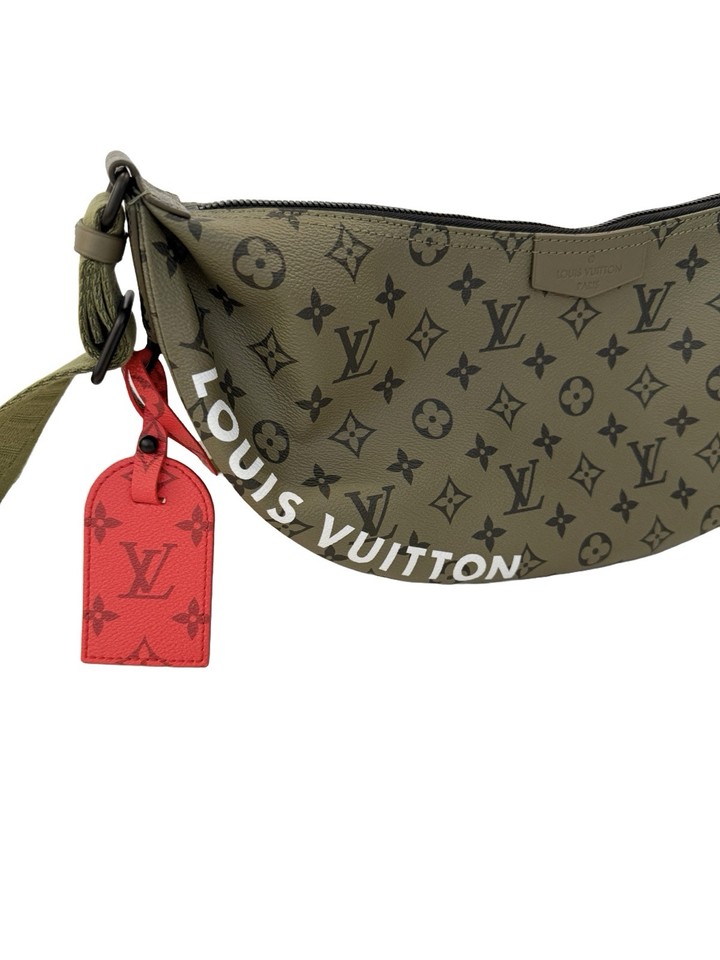 Louis Vuitton Monogram Hamac Bag Khaki Green Vermillion Red Limited ...