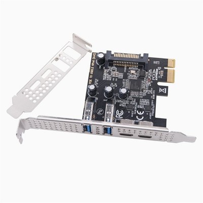 Type C USB 3.2 Gen1 5Gbps PCIE Card Adapter PCI Express Board 2xUSB ...