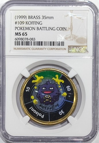 1999 Pokemon Battling Coin KOFFING #109 - NGC MS65 | eBay