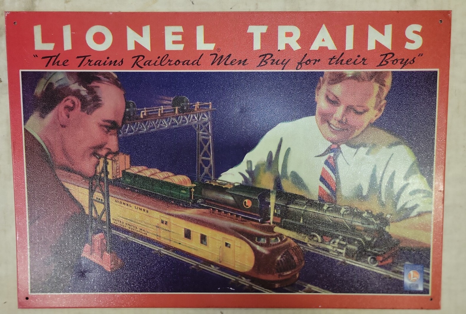 LIONEL, TIN SIGN, 11" X 16" Decorative, modern. (11A) | eBay