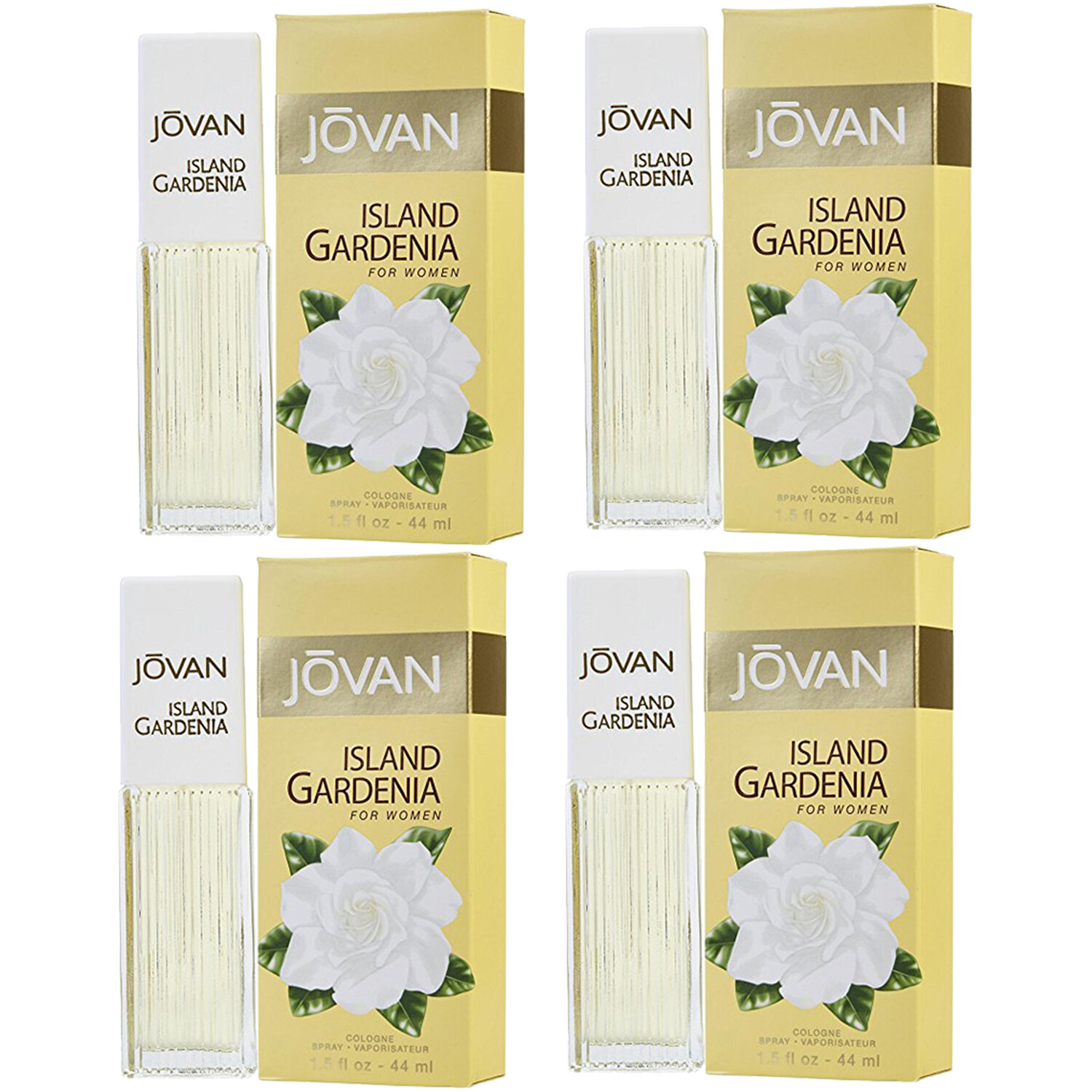 4-Pack New Jovan Island Gardenia By Jovan For Women. Cologne Spray 1.5 ...