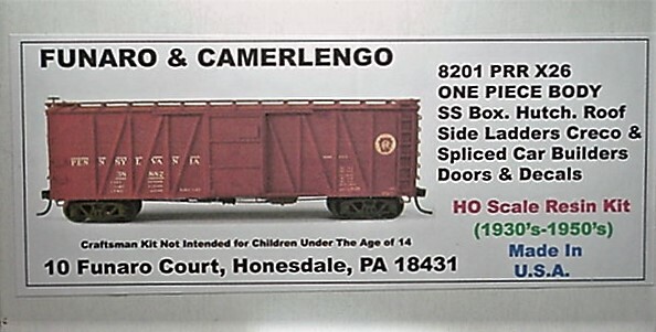 Funaro F&C HO,PRR X26 SS Boxcar Hutch RoofSpliced Doors Kit 8201 | eBay