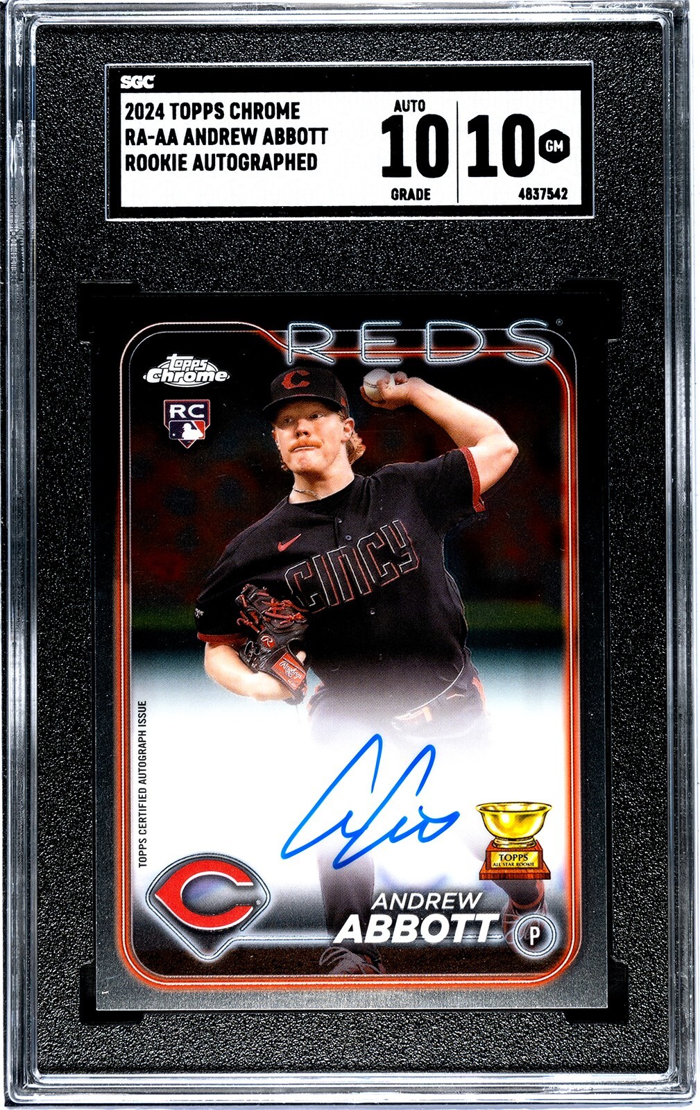 2024 Topps Chrome - Rookie Autograph #RA-AA Andrew Abbott (AU, RC) SGC ...