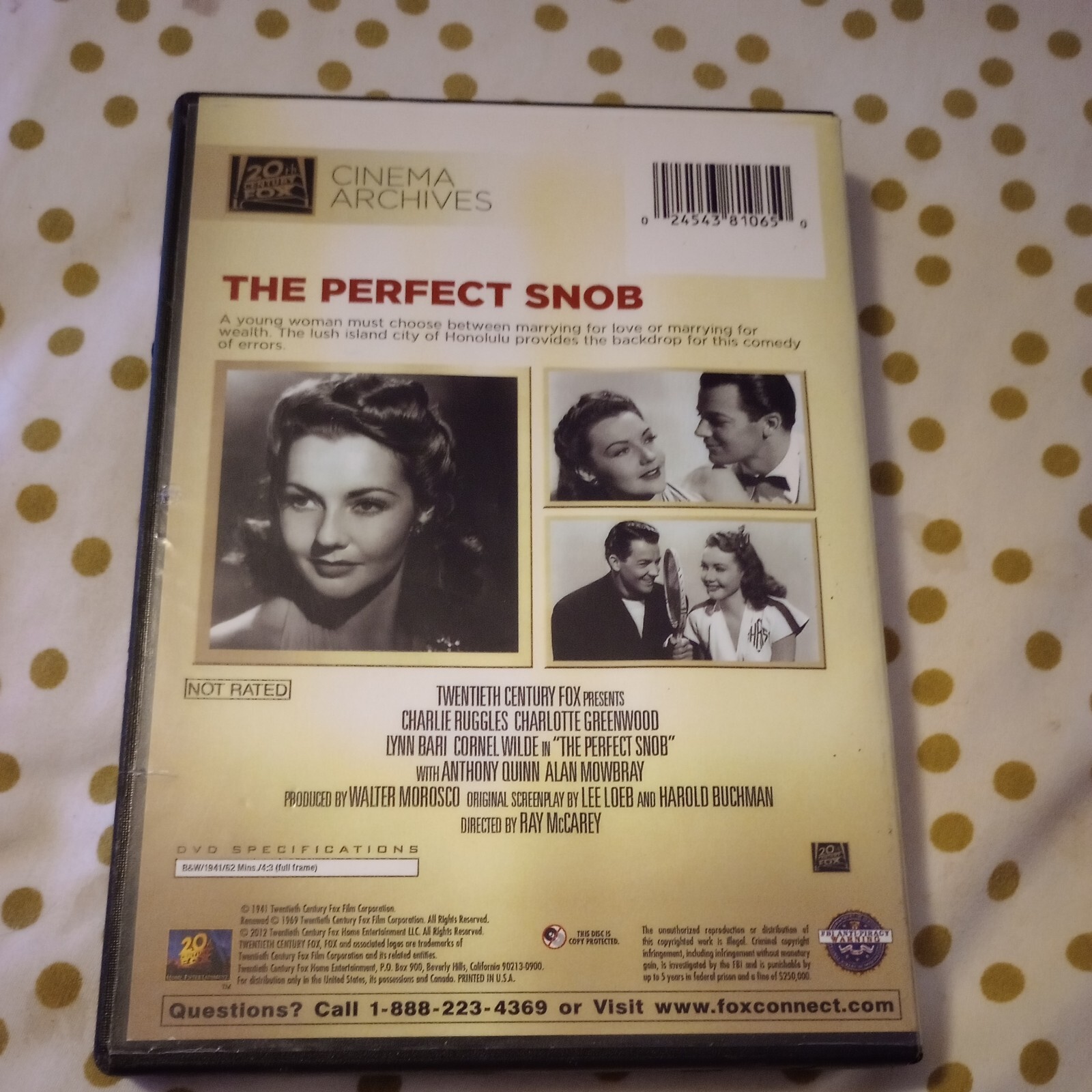 The Perfect Snob DVD Ray McCarey Charlie Ruggles Charlotte Greenwood ...