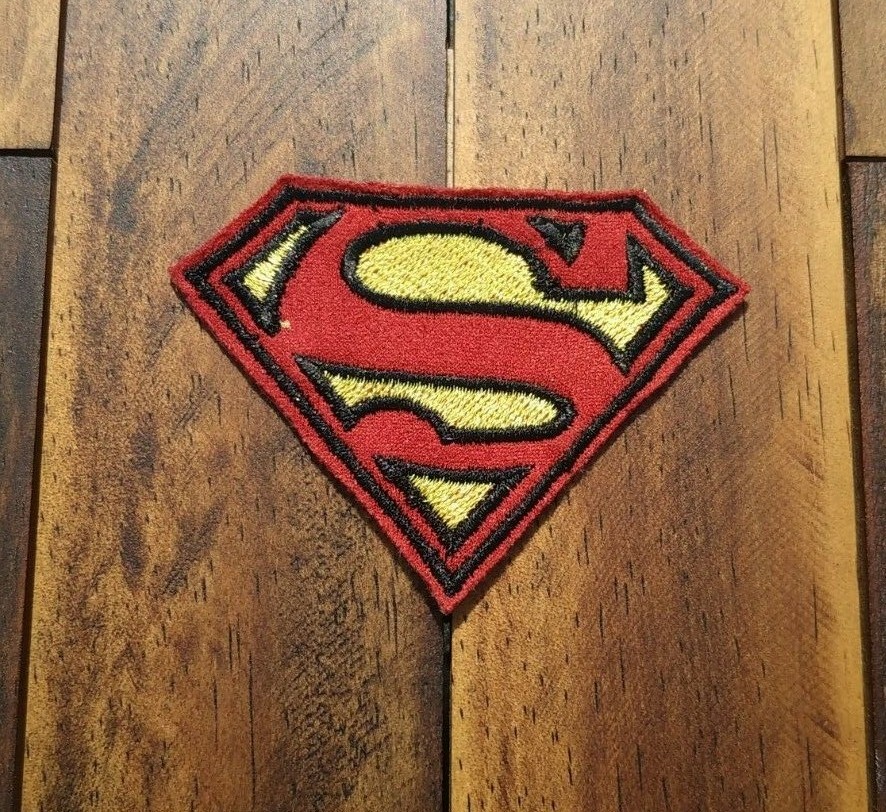 Superman Logo Patch Iron-On Superman Logo Superman Alphabet Super Hero ...