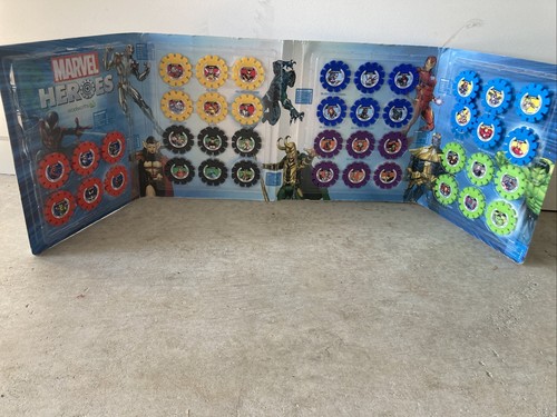 WOOLWORTHS MARVEL HEROES COMPLETE FULL SET OF 42 DISCS WITH COLLECTOR'S ...