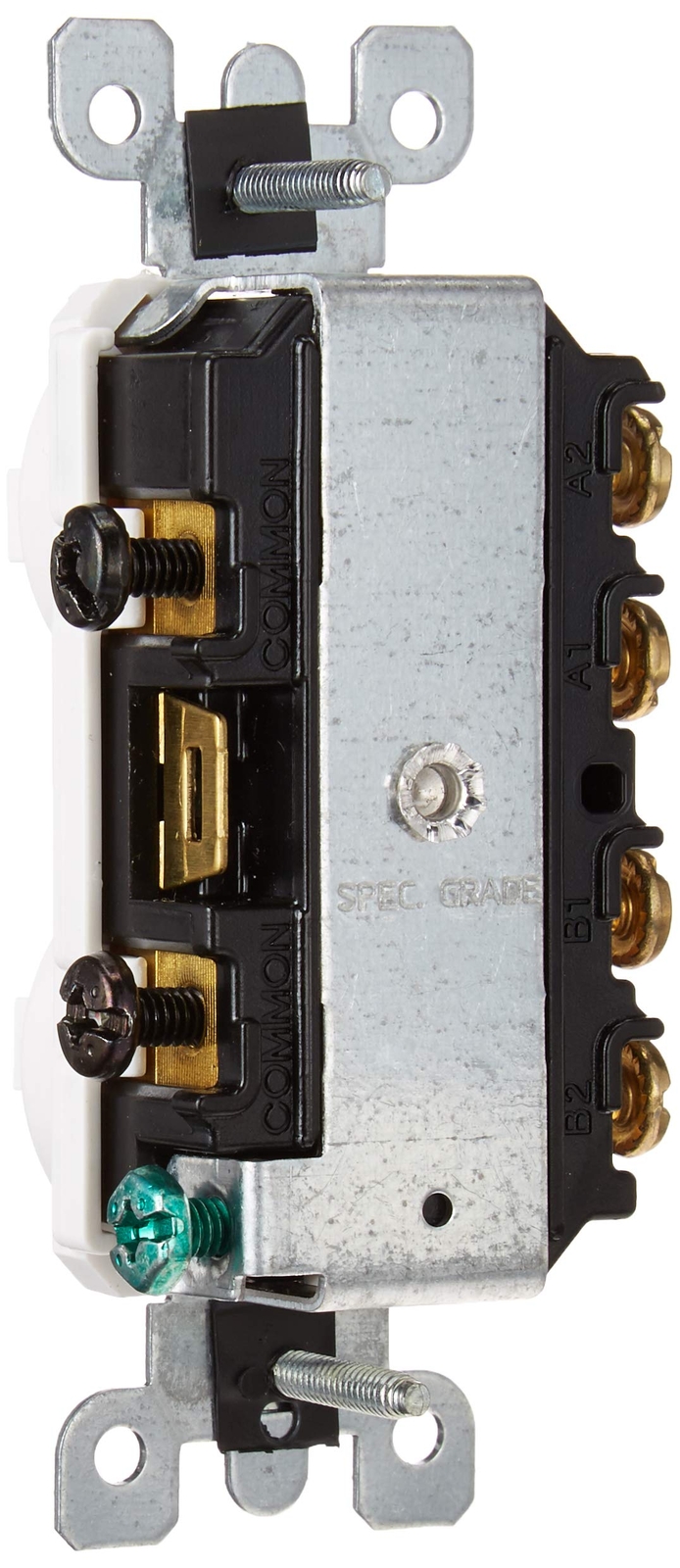 Leviton 5243W Duplex Toggle Switch 15A 120277V White Commercial Grade ...