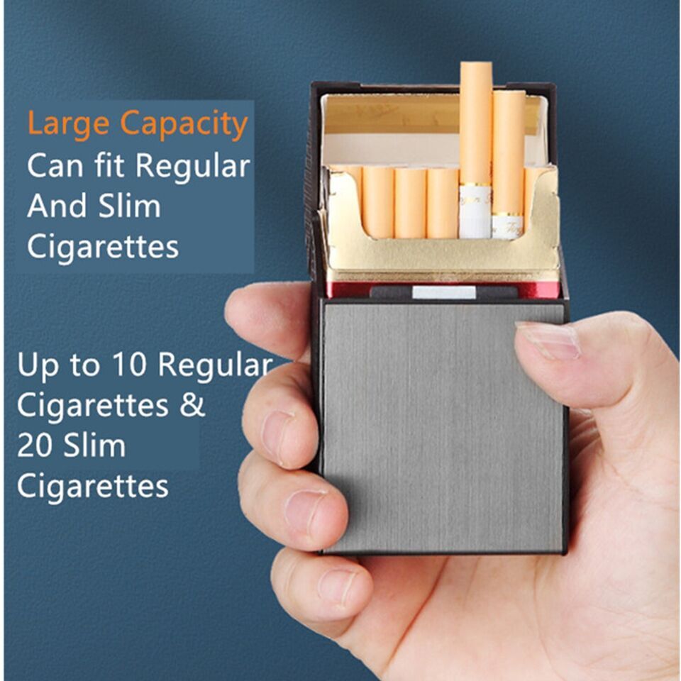 2 in 1 Cigarette Case Electric Lighter Flameless/USB Rechargeable ...