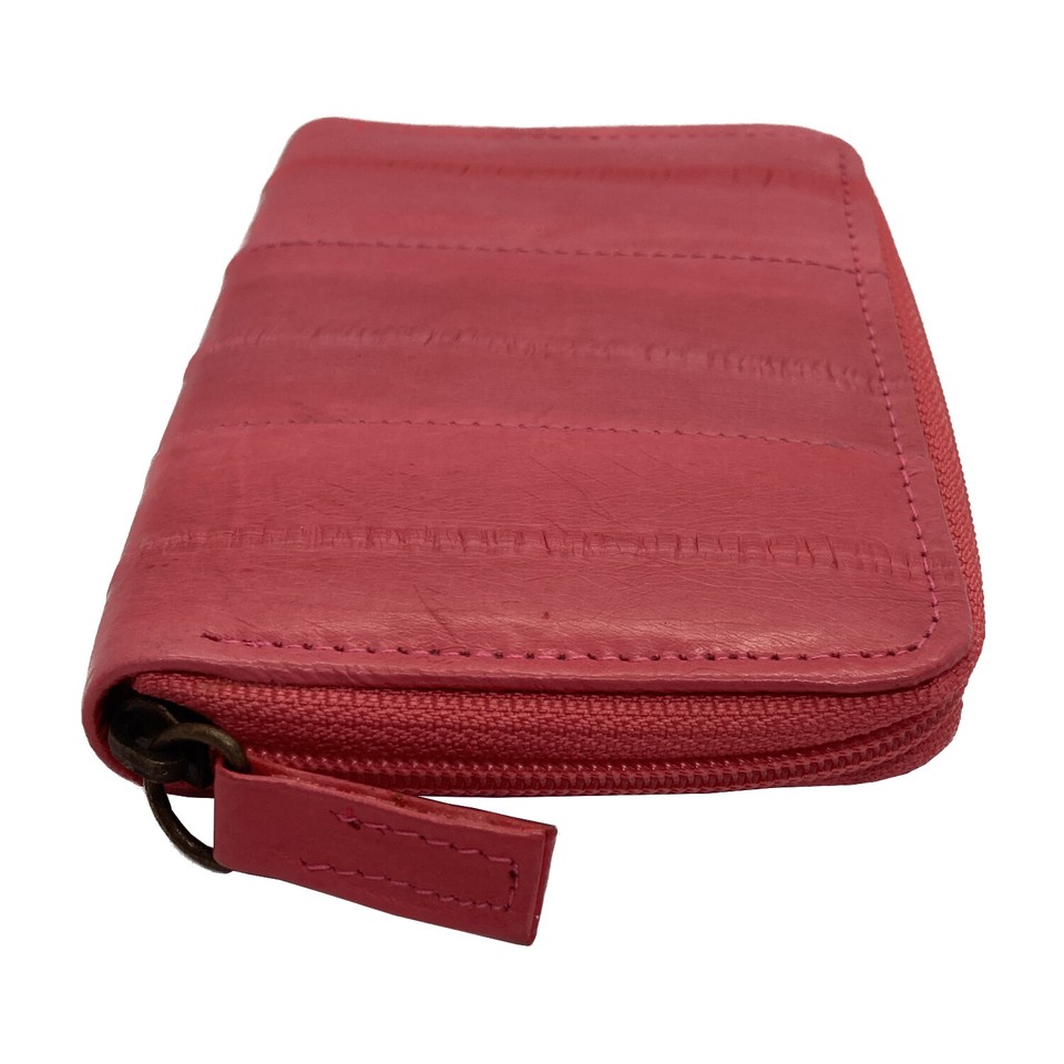 Genuine Eel Skin Coin Purse, Credit Card Zippered Wallet | eBay