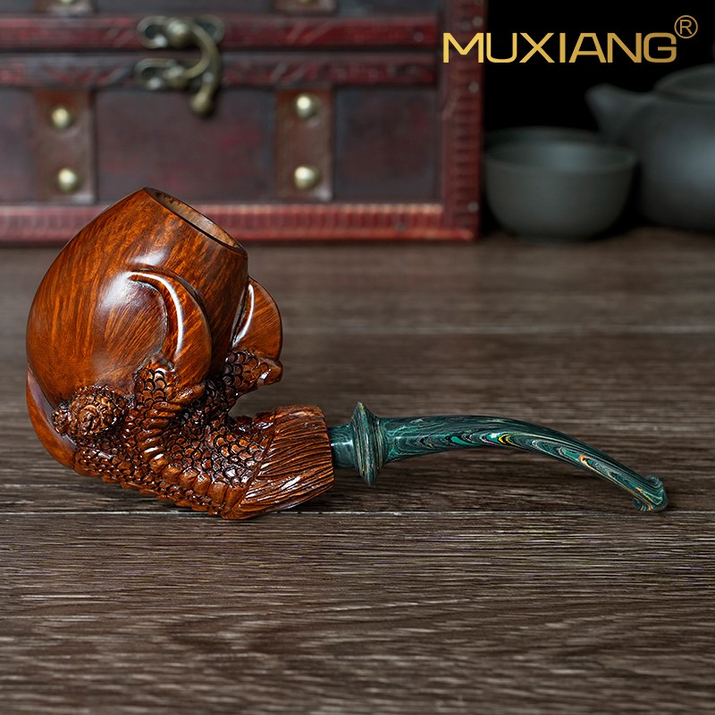 Carved Claw Holding Egg Tobacco Pipe Freehand Pipe Rusticated Briar ...